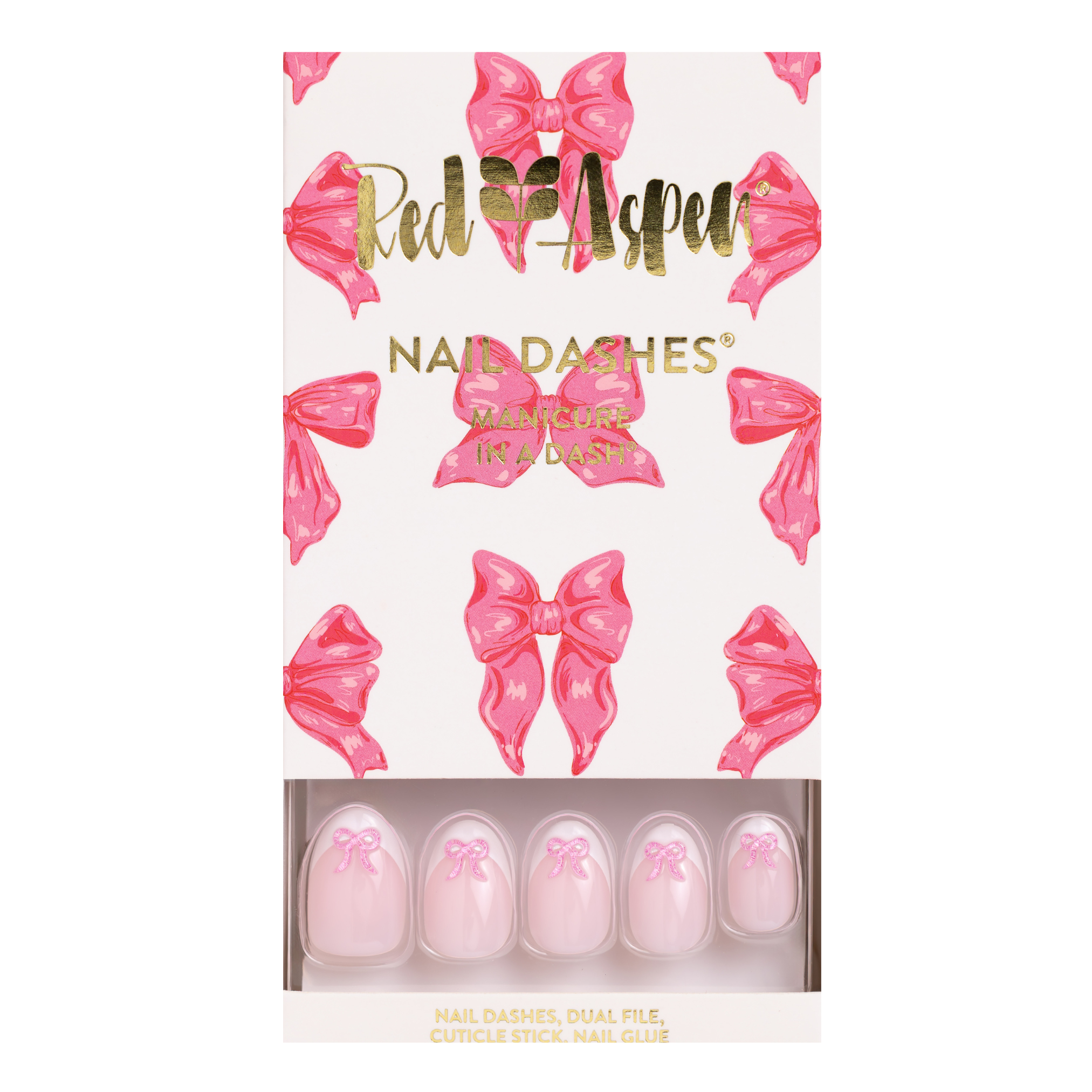 Velvet Ribbon Curls, Clara Nails - Press On Nails | Red Aspen