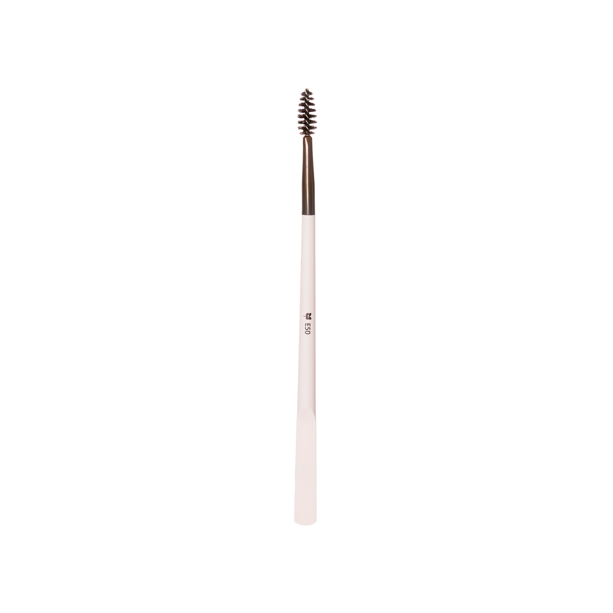 Eyebrow Spoolie Brush with Flat Spatula - Red Aspen