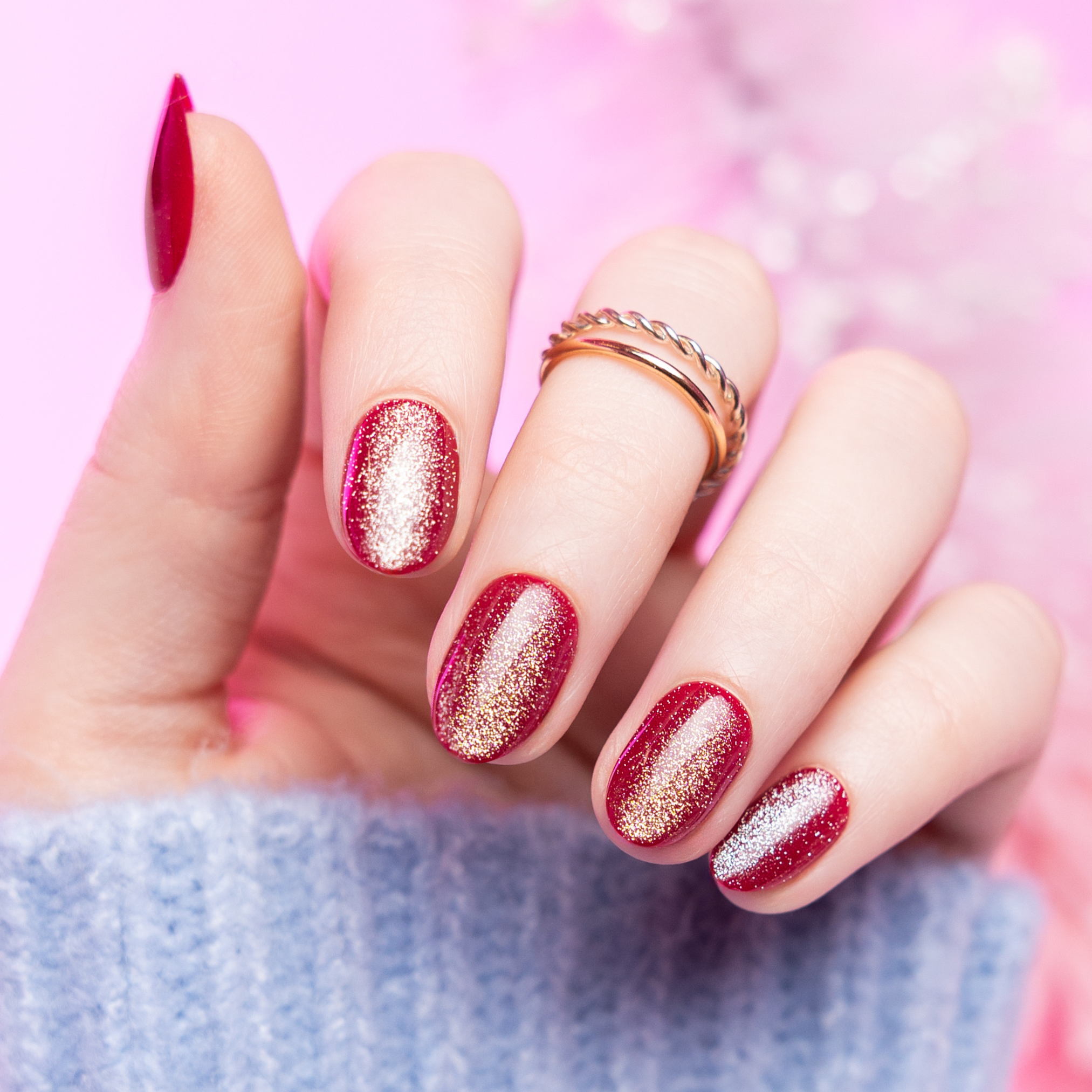Home for the Holidays, St. Nick Nails - Press On Nails | Red Aspen