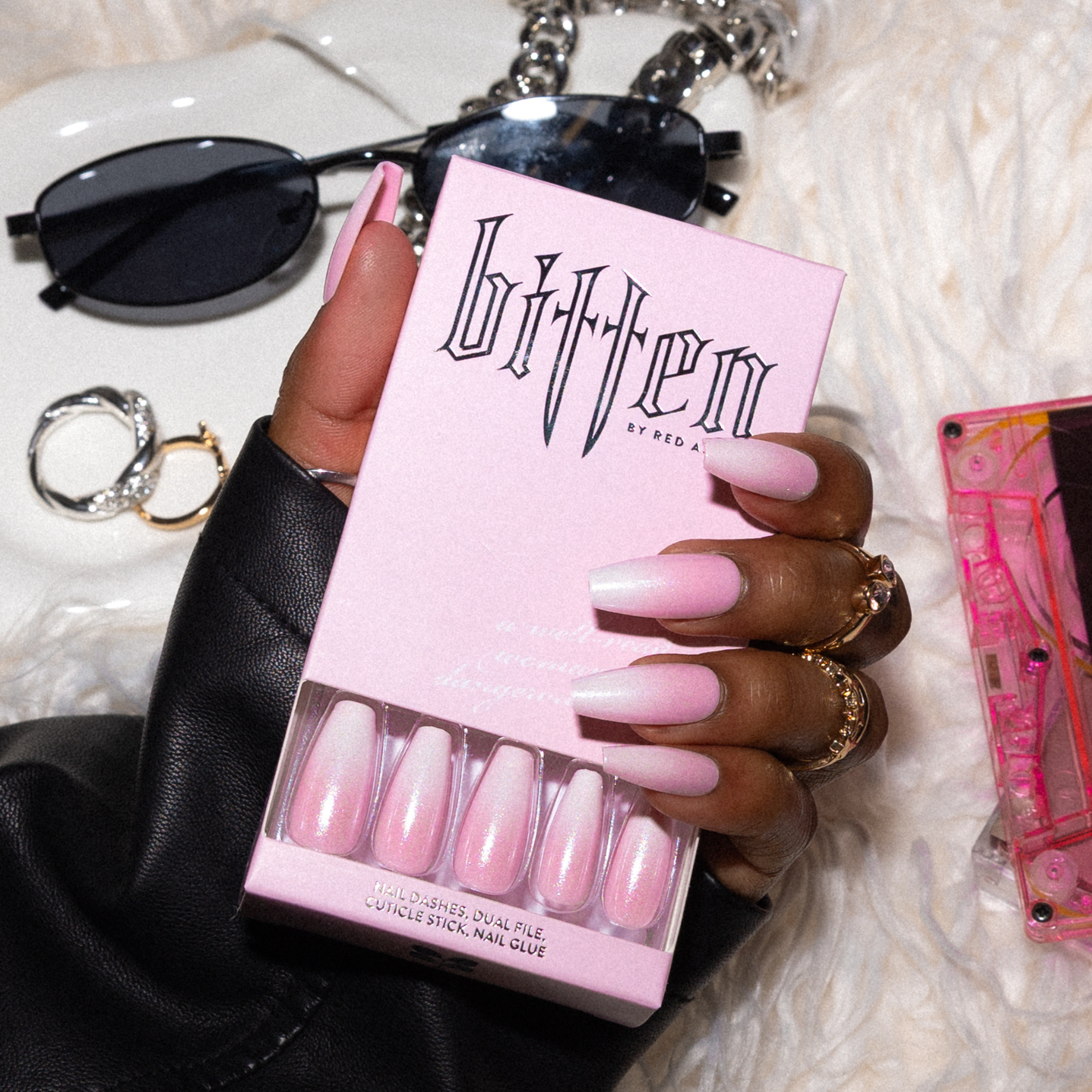 Read Between the Lines, Linney Nails - Press On Nails | Red Aspen