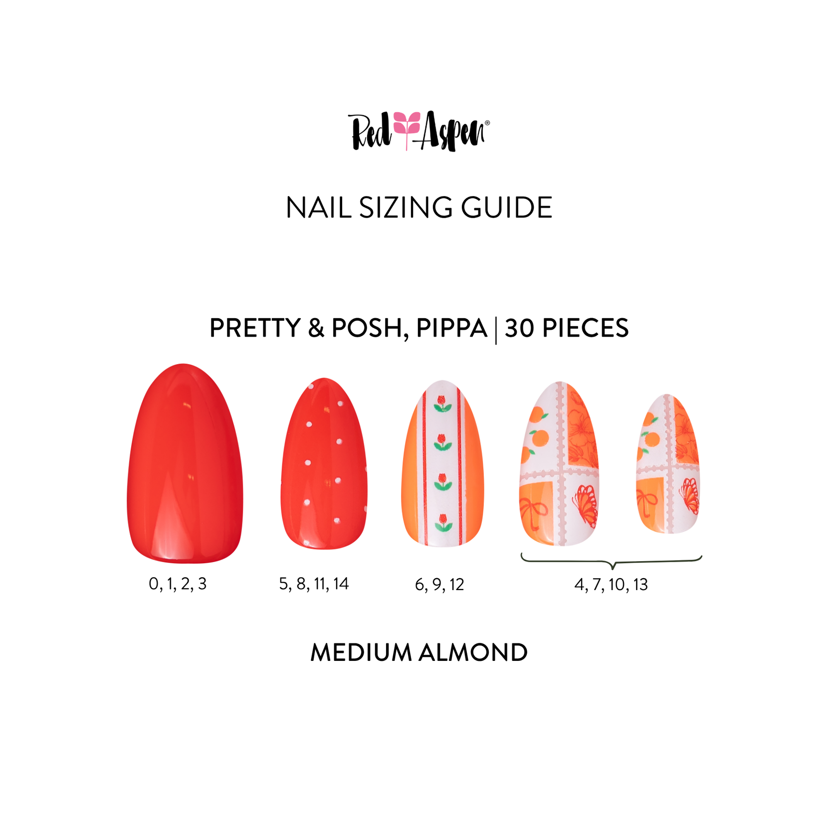 Pretty & Posh, Pippa Nails - Press On Nails | Red Aspen